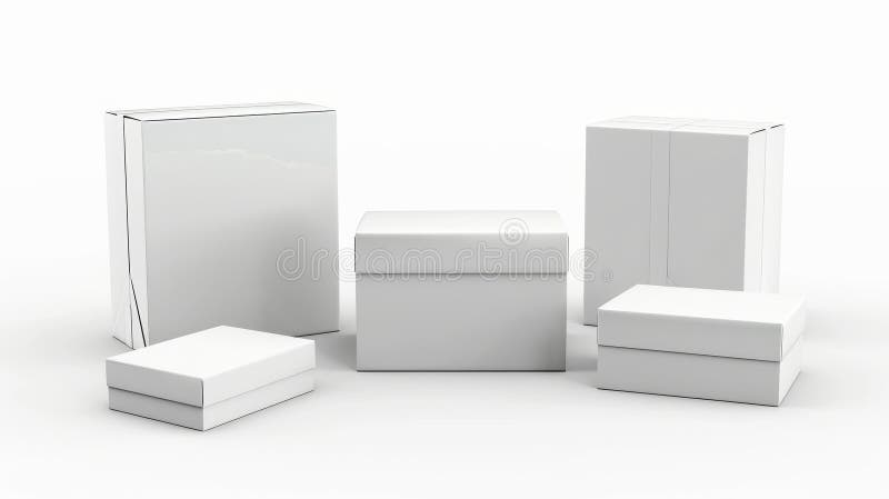 3D Illustration of Blank Package on White. Stock Illustration ...