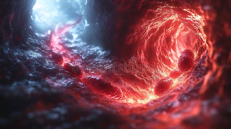 3D Illustration of Blood Clot Formation Process Stock Illustration ...