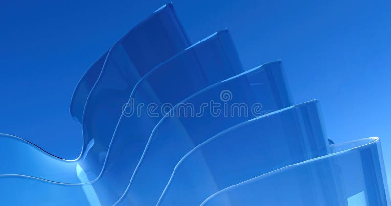 3D Illustration of Blue Abstract Background Stock Illustration ...