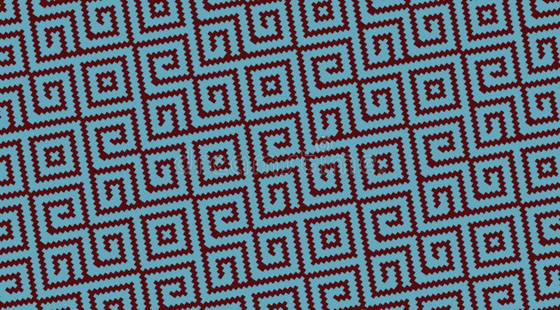 3D Illustration of a Blue African Pattern Stock Illustration ...