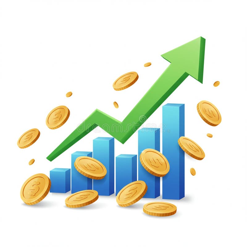 A 3D Illustration with Blue Bar Graphs Varying in Height, Representing ...