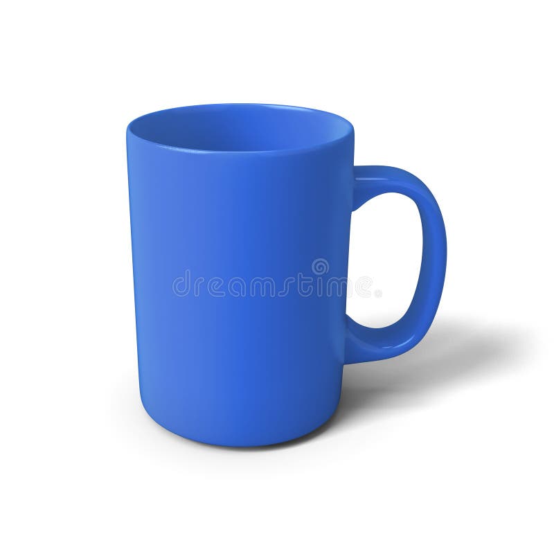 3d illustration blue cup stock illustration. Illustration of brand ...