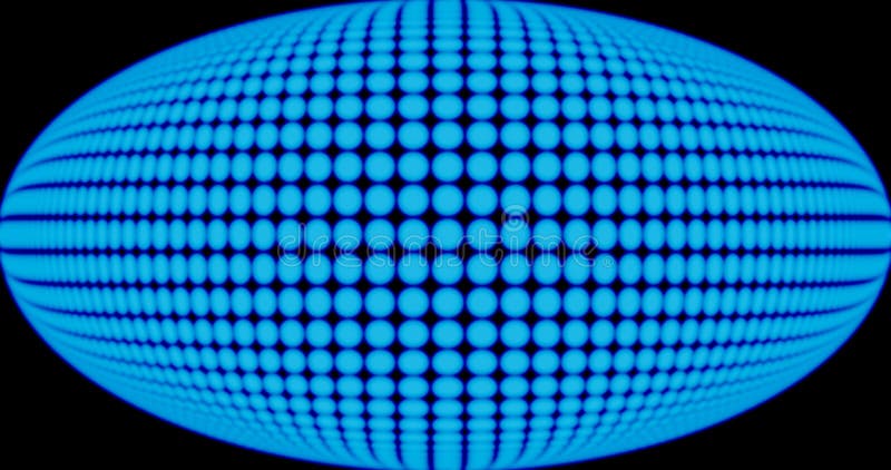 Blue Dots on Surface of Squashed Sphere Optical Illusion Stock ...