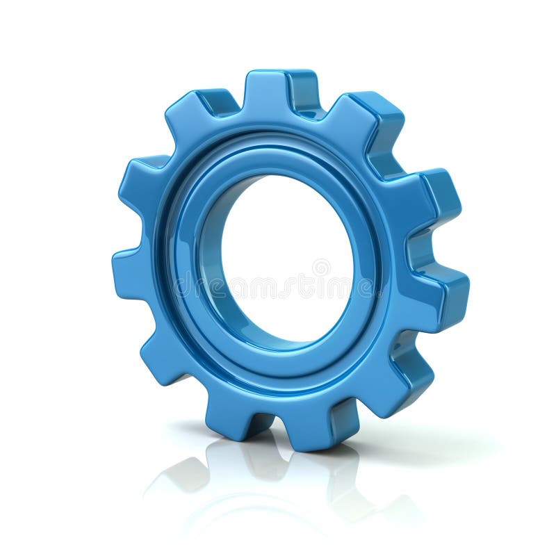 Blue gear icon stock illustration. Illustration of abstract - 51250466