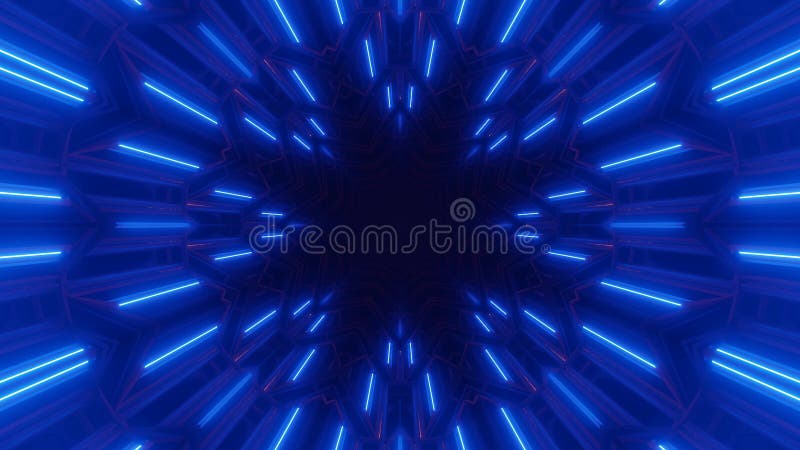 3D Illustration of Blue Geometric Shapes Stock Illustration ...