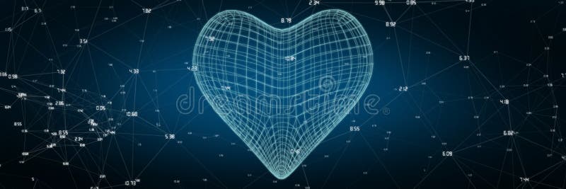 Composite Image of 3d Illustration of Blue Heart Shape Stock ...