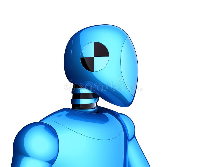 Robot Futuristic Blue Cyborg Bot Android Doll Toy Character Stock ...