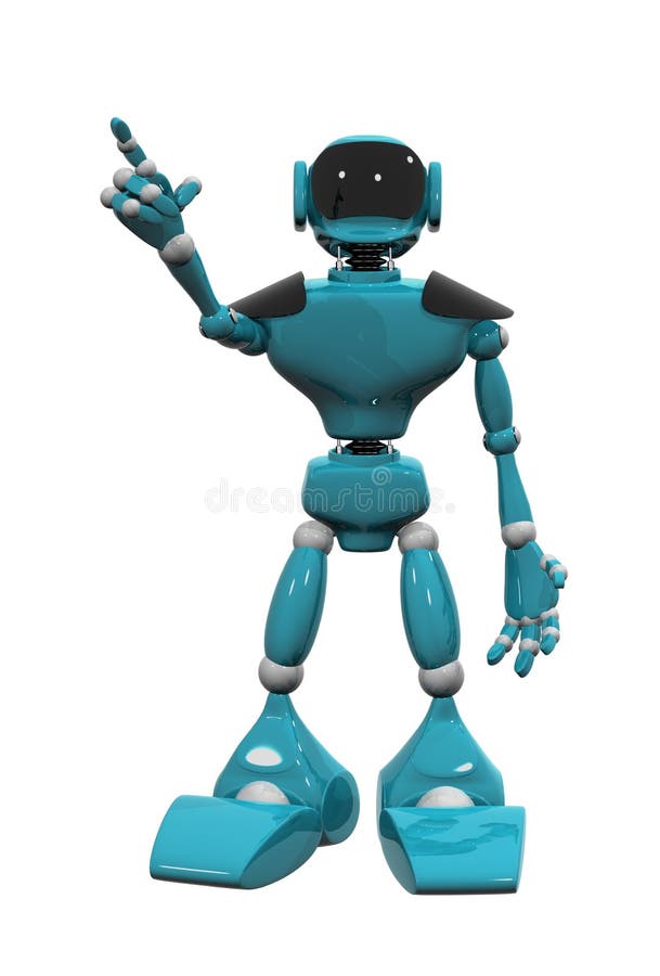 Blue Robot stock vector. Illustration of mechanical, cyborg - 48618589