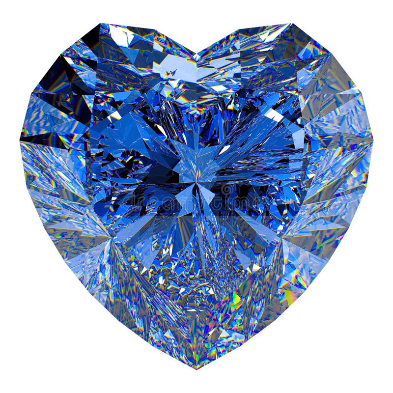 3D Illustration of Blue Sapphire Isolated on Transparent Background ...