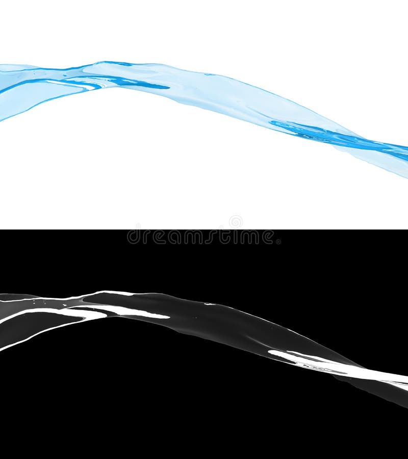 3D Illustration of a Blue Water Flow Stock Illustration - Illustration ...