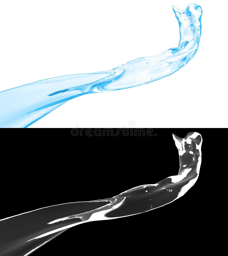 3D Illustration of a Blue Water Flow Stock Illustration - Illustration ...