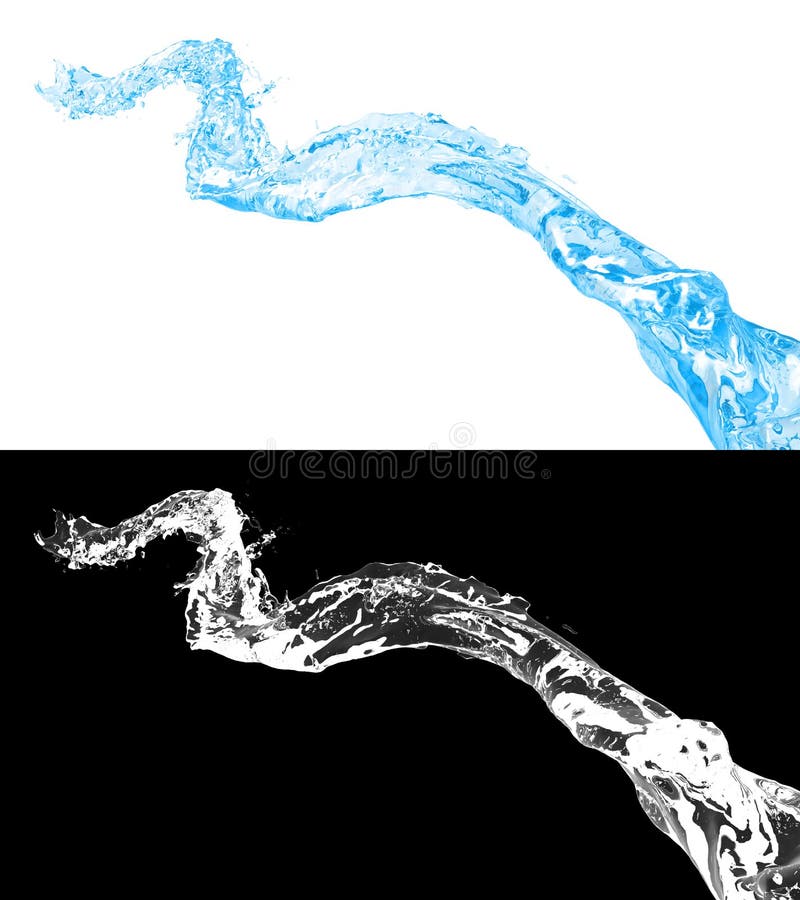 3D Illustration of a Blue Water Flow Stock Illustration - Illustration ...