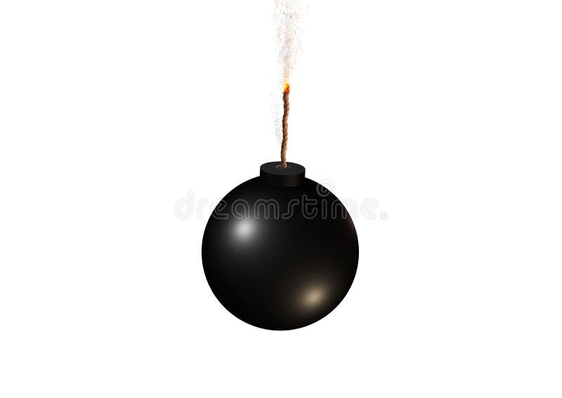 3d Illustration of Bomb Exploding Stock Illustration - Illustration of ...