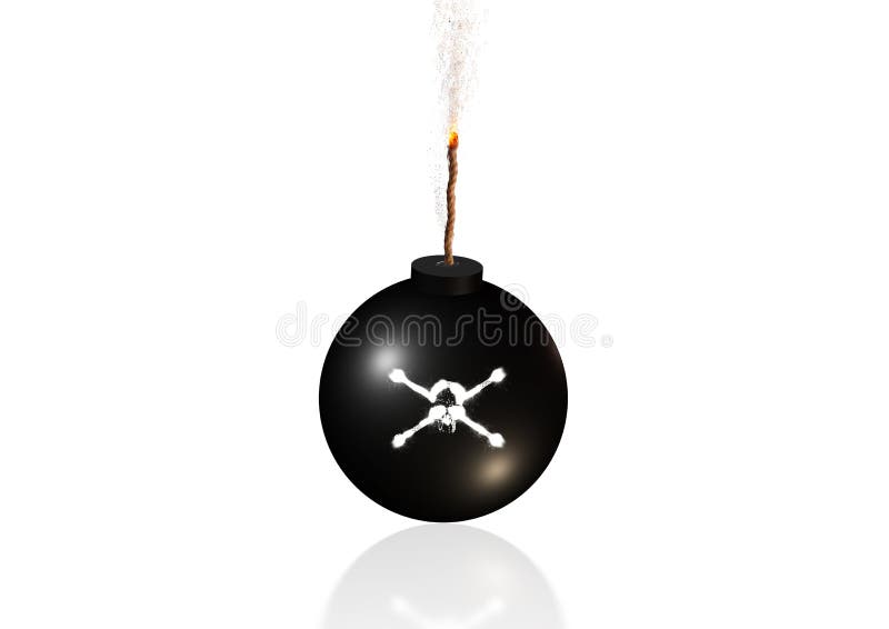 3d Illustration of Bomb Exploding Stock Illustration - Illustration of ...