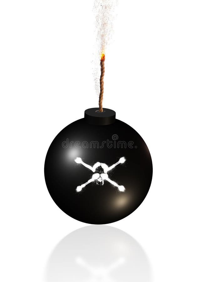 3d Illustration of Bomb Exploding Stock Illustration - Illustration of ...