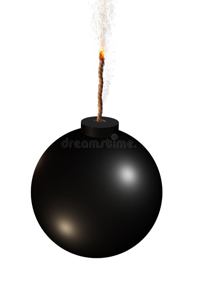 3d Illustration of Bomb Exploding Stock Illustration - Illustration of ...
