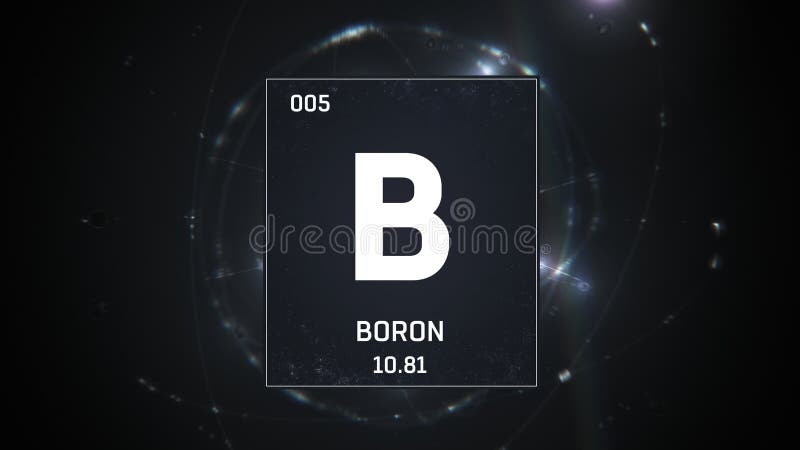 Atom of Boron with Detailed Core and Its 5 Electrons with Atoms Stock ...