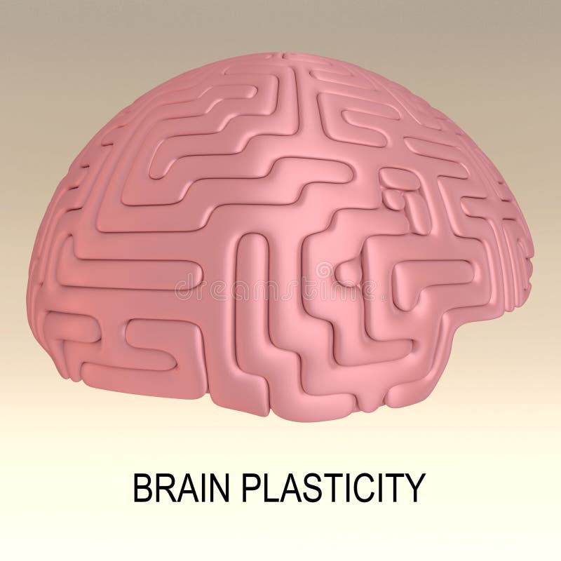 Brain Plasticity concept stock illustration. Illustration of medical ...