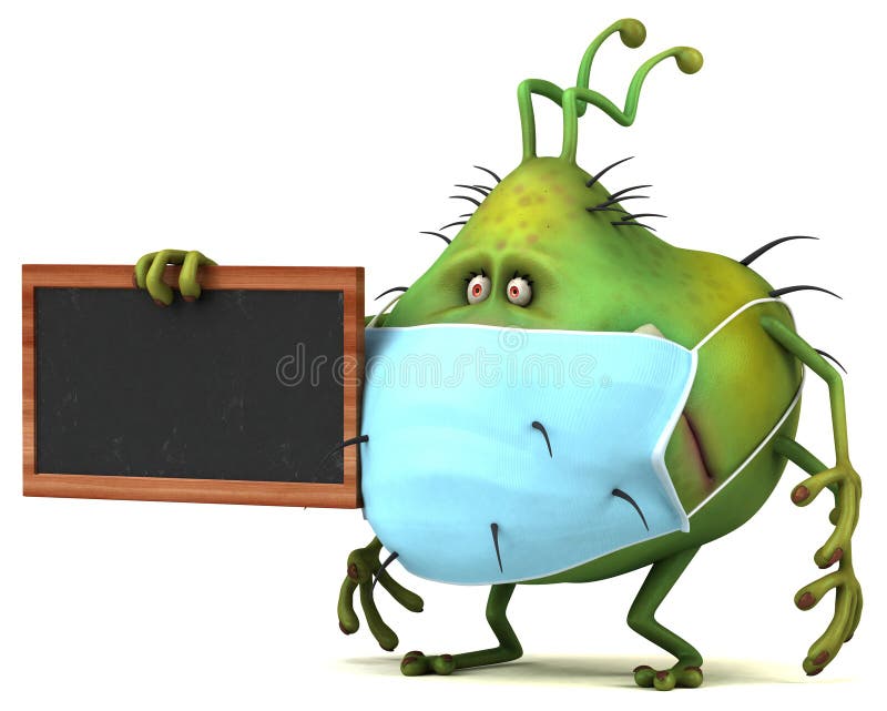 3D Illustration of a Bug Monster with a Mask Stock Illustration ...