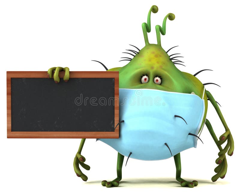 3D Illustration of a Bug Monster with a Mask Stock Illustration ...