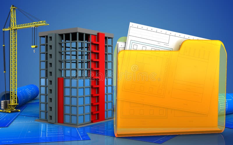 3d of folder stock illustration. Illustration of folder - 102963843