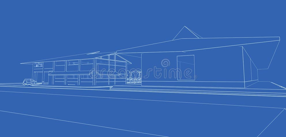 3D Illustration for Building Design Stock Illustration - Illustration ...