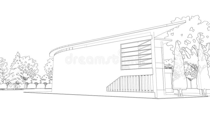 3d Wireframe Modern Home Office Design Stock Illustrations – 572 3d ...