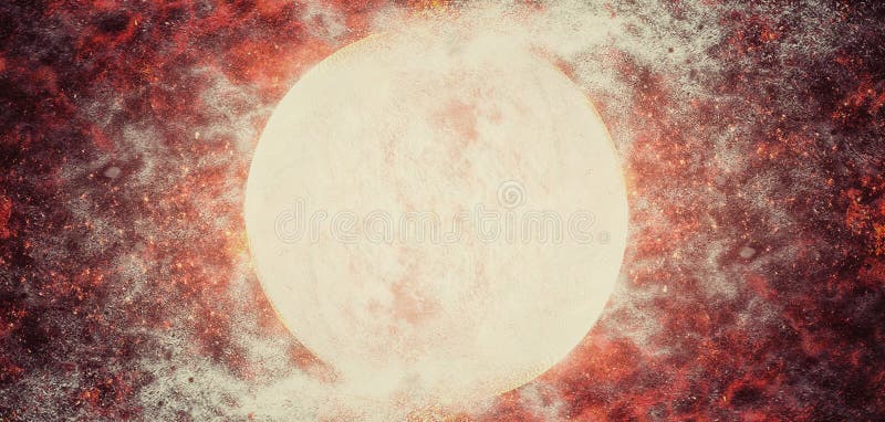 3d Illustration of a Burning Fireball Burning in the Dark Stock ...