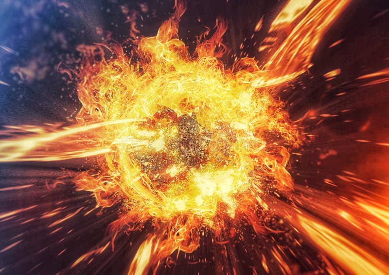 Exploding and Burning Fire Flames Abstract Background Stock Photo ...