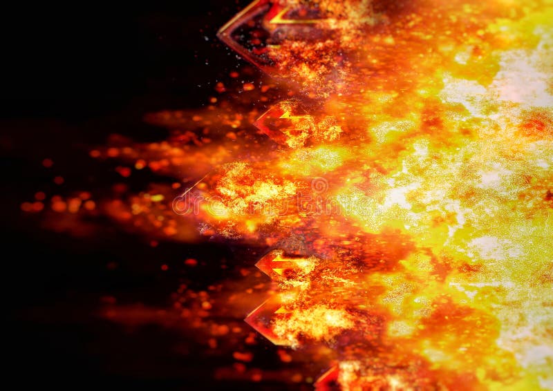 3d Illustration of a Burning Rocket Missile Fired Stock Illustration ...