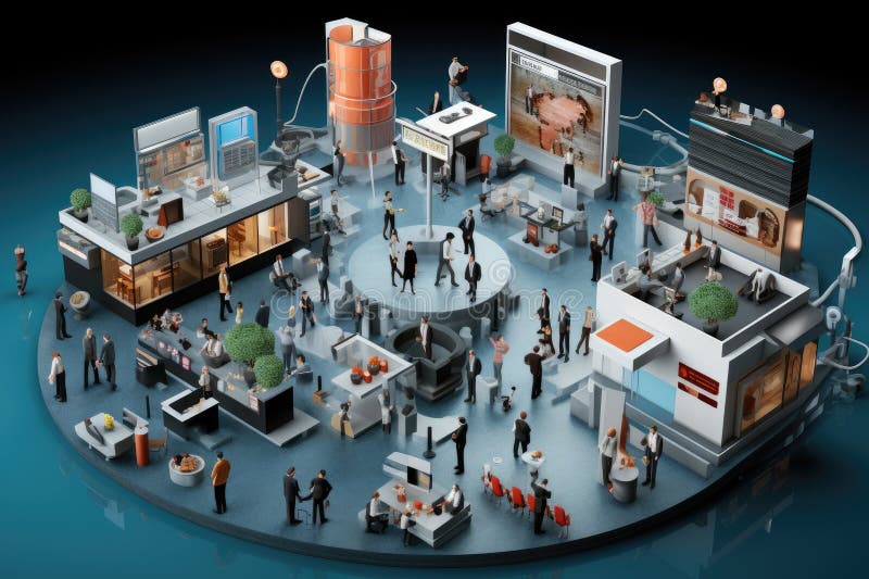 3d Illustration of Business People Working in the Office. 3d Rendering ...