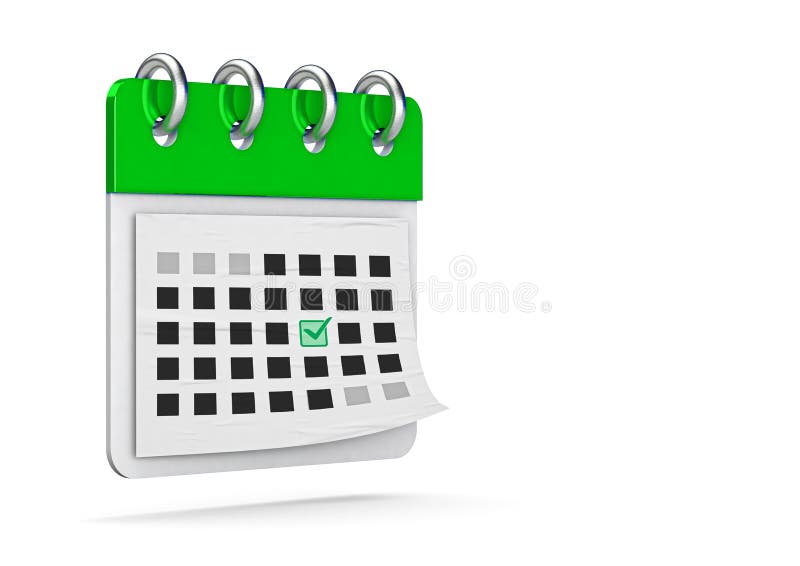 3D Illustration of Calendar Icon with Event Date. Icon 3d Render Stock ...