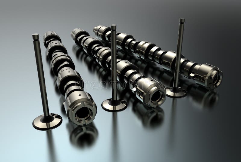 Car engine - valves stock illustration. Illustration of valve - 23612919