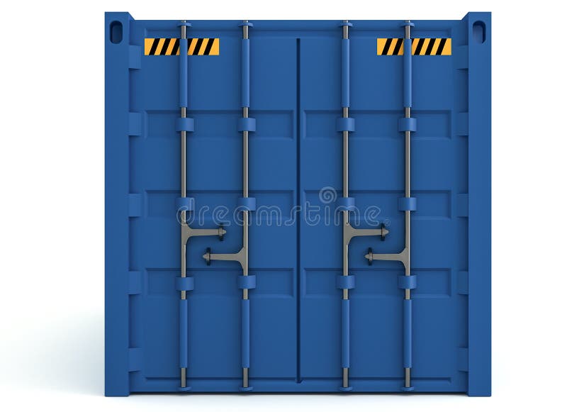 3D Illustration of Cargo Containers Isolated on White Stock ...