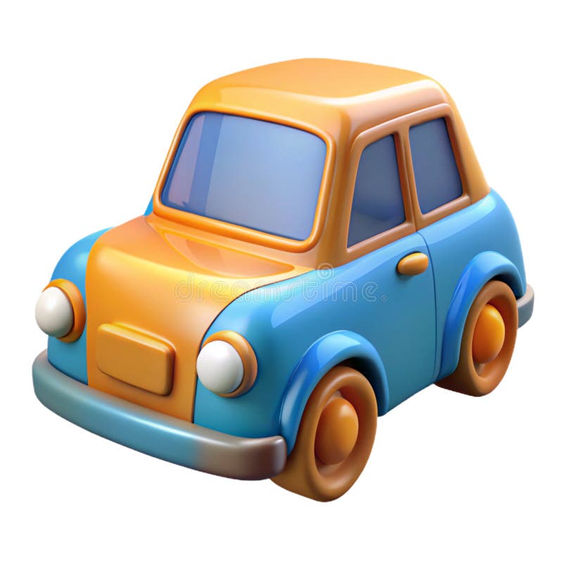 3D Illustration of Cartoon Car High-quality Render Perfect for Stock ...