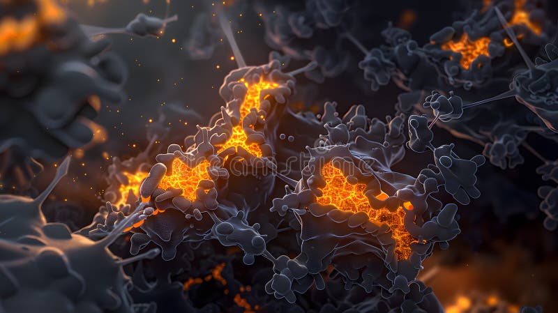 3D Illustration of a Catalytic Enzyme. Stock Illustration ...