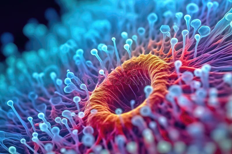 Microscopic View: Cell stock illustration. Illustration of microscope ...