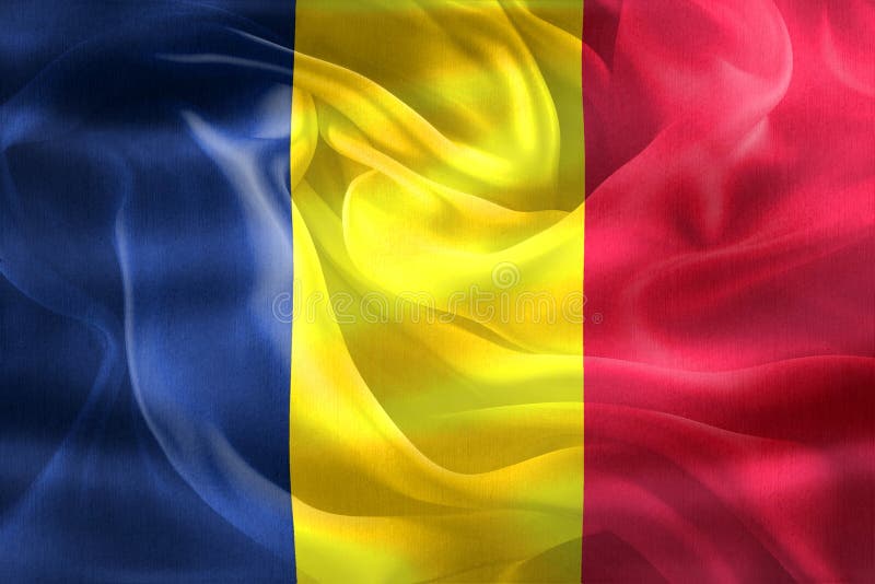 3D-Illustration of a Chad Flag - Realistic Waving Fabric Flag Stock ...