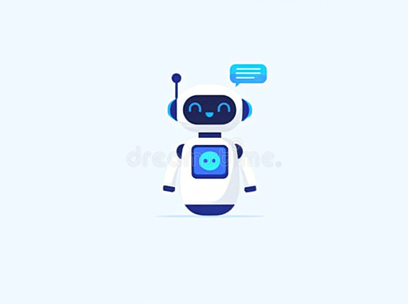 3D Illustration, Character, Icon Chatbot Robot Stock Illustration ...