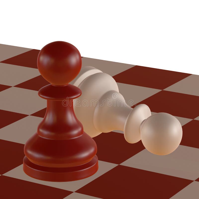 3d Illustration of Chess Situation Stock Illustration - Illustration of ...