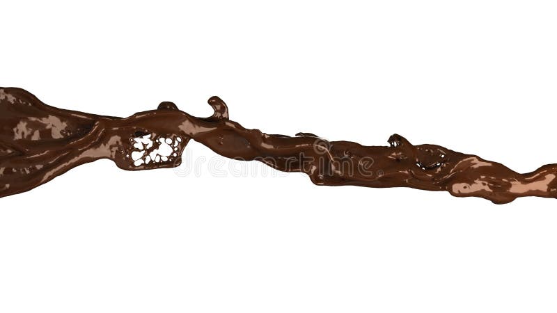 3D Illustration of a Chocolate Flow Stock Illustration - Illustration ...
