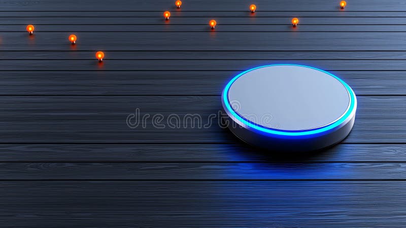 3D Illustration of a Circular Metal Disc on a Grooved Surface Stock ...