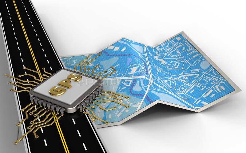 3d gps chip stock illustration. Illustration of chip - 99546783