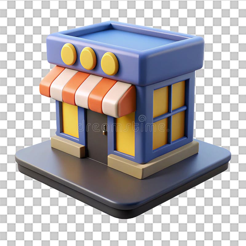 3d Illustration of City Shop Building Stock Illustration - Illustration ...