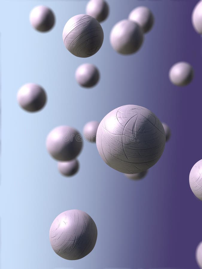 Close-up of Different Colored and Differently Sized Spheres in Front of ...