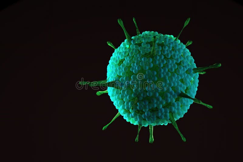 3d Illustration, Close Up of Microscope Rota Virus Stock Illustration ...