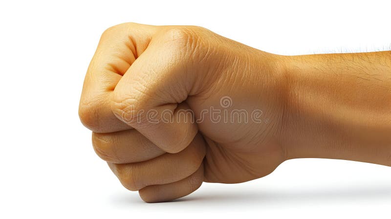 3D Illustration of a Closed Fist Stock Illustration - Illustration of ...