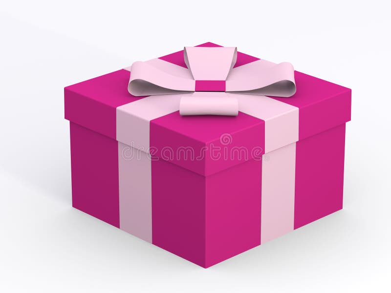 3d Illustration. Closed Pink Gift Box Stock Illustration - Illustration ...