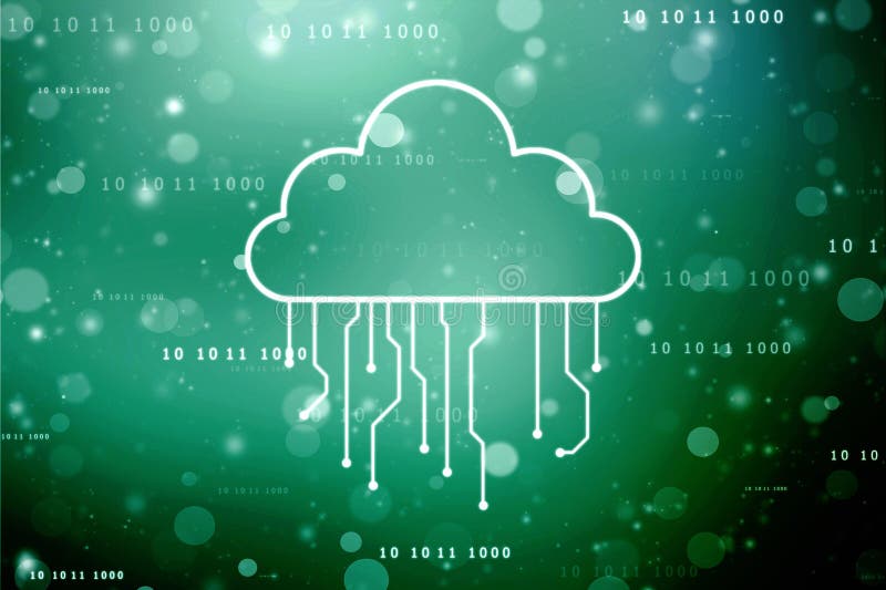2d Illustration of Cloud Computing, Digital Cloud Computing Concept ... 2d Illustration of Cloud Computing, Digital Cloud Computing Concept ...