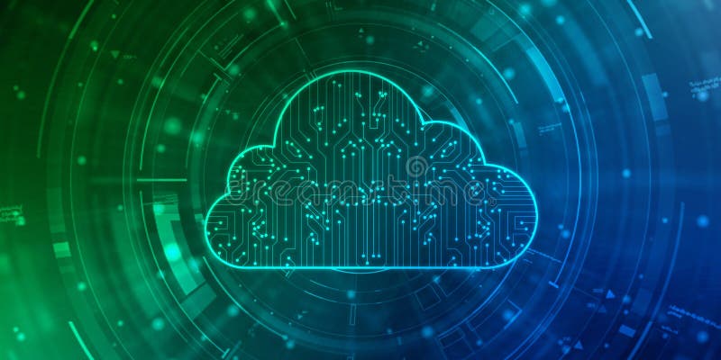 2d Illustration of Cloud Computing, Digital Cloud Computing Concept ... 2d Illustration of Cloud Computing, Digital Cloud Computing Concept ...